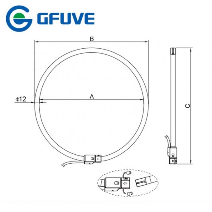 Lightweight Flexible Ct Clamps / Flexible Current Clamp 45Hz - 600Hz ...